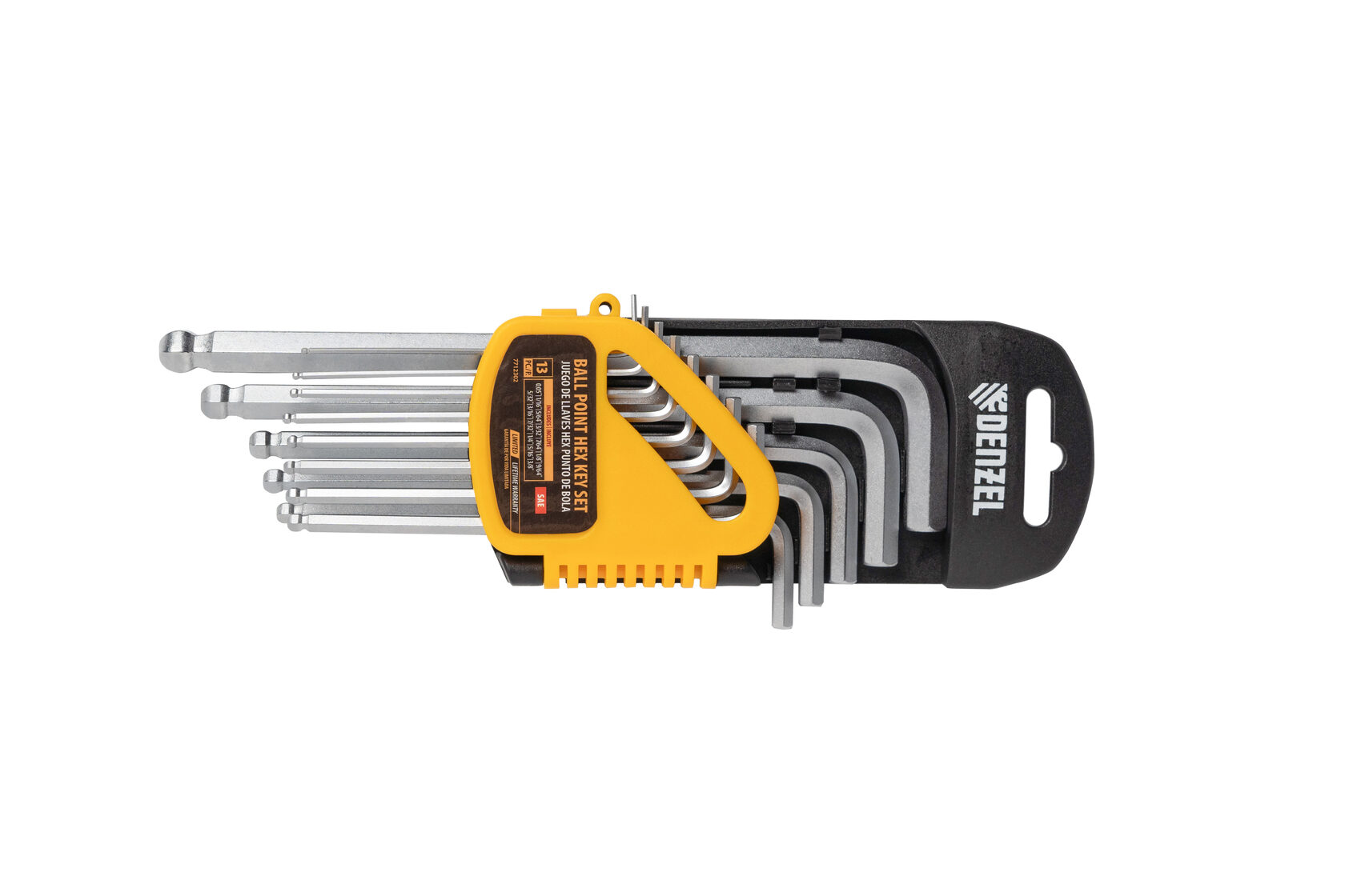 Denzel Ball-point Hex key set, SAE, 13-pieces - DENZEL