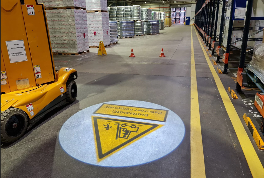 Light Demarcation. Ensuring occupational safety in production. In Dubai ...