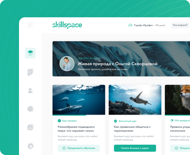 Создание и запуск онлайн школы под ключ - Skillspace: платформа для онлайн обучения