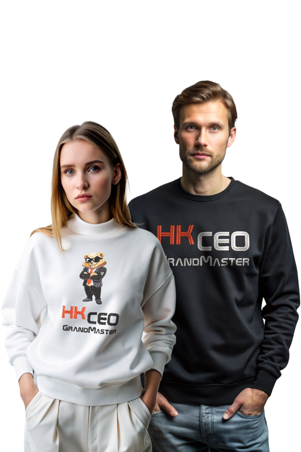 Hamster Kombat GrandMaster - машинная вышивка с хомяком на одежде