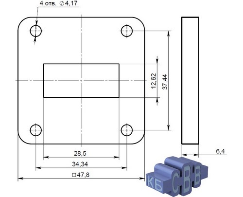 Размеры волноводных фланцев по стандарту IEC