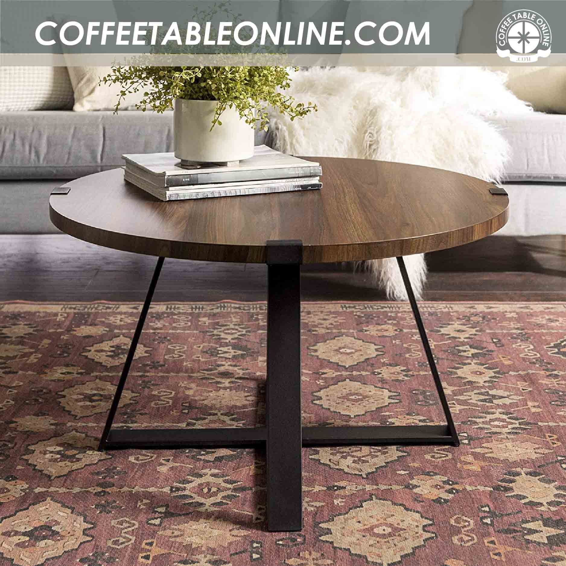 Round Wooden and Rustic Coffee Tables