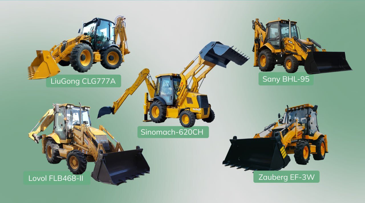 Экскаватор-погрузчик SINOMACH-620CH: сравнение с моделями других производителей