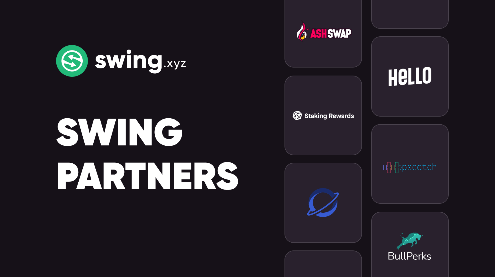 Swing.xyz | Partners