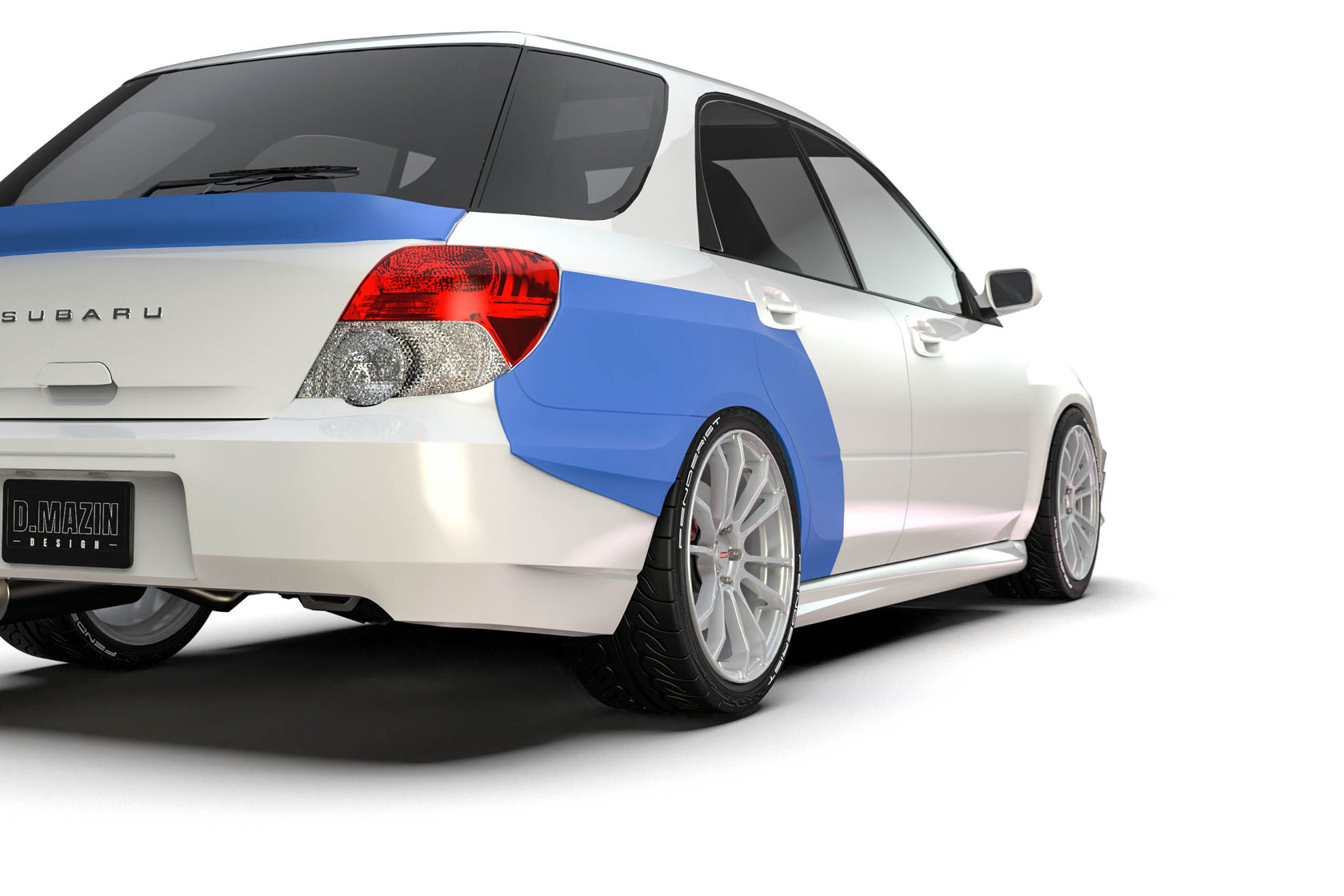Rear Fender Flares Set for STI front SUBARU IMPREZA WAGON (WRX/WRX STI ...