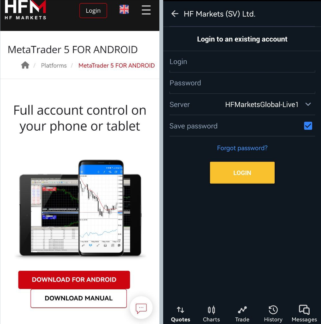 Hot Forex Download Mobile App. Start Trading now on Android and iOS!