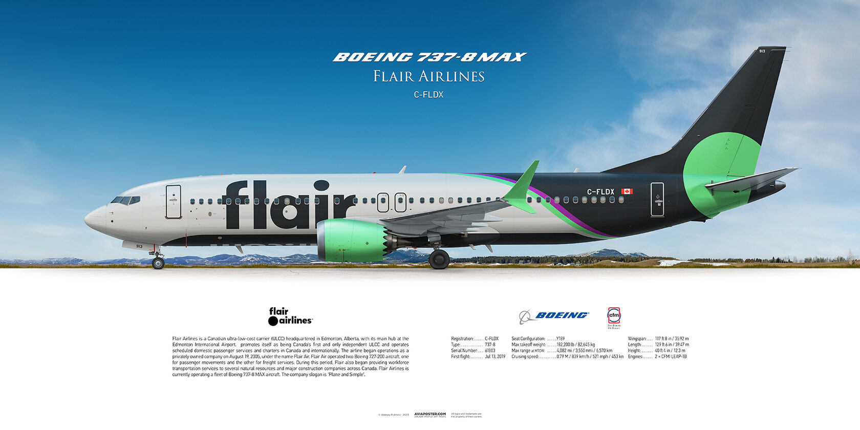 Fine Airliner Profile At Prints | Civil Aviation Posters | Aviaposter