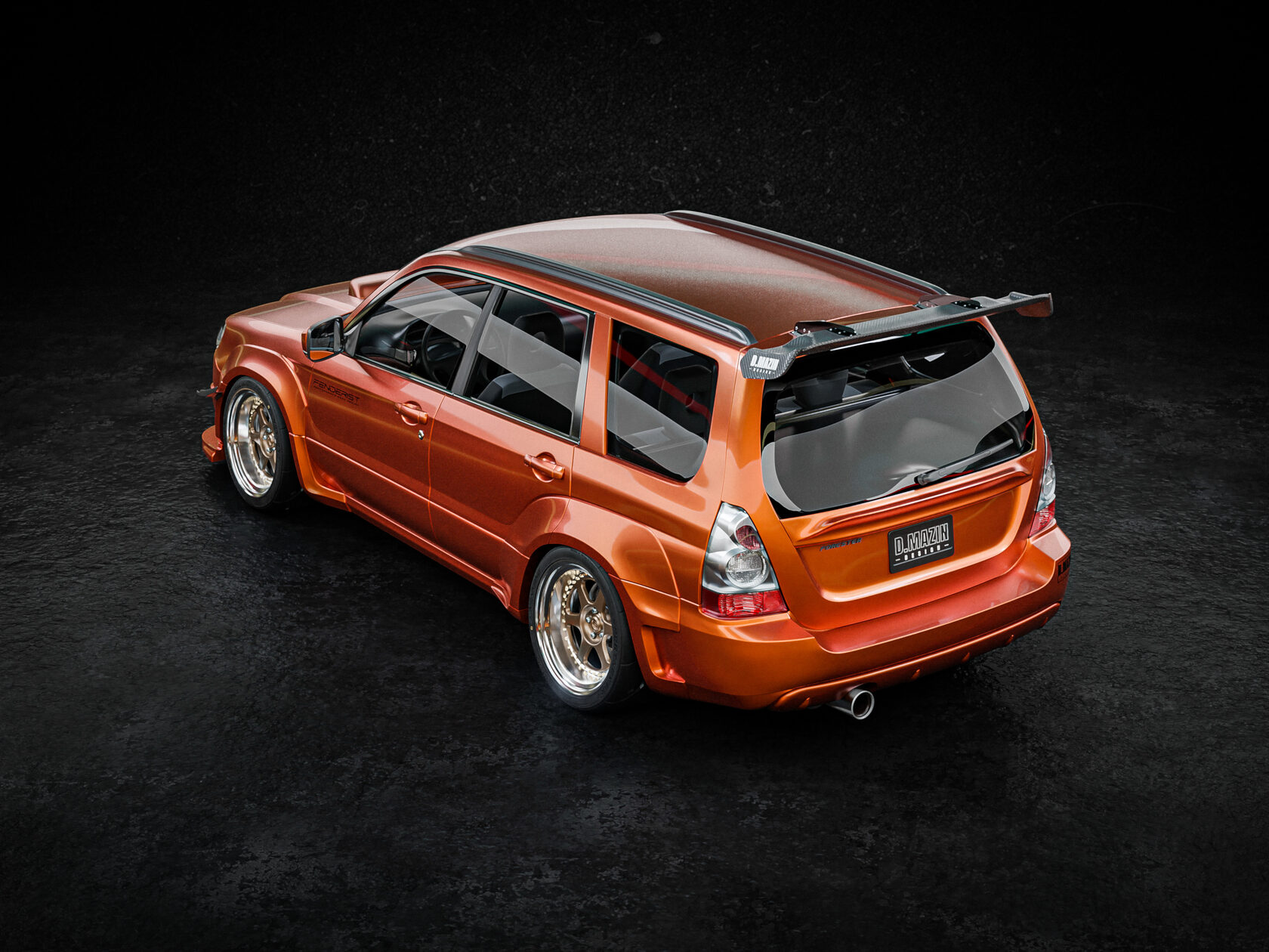 Top Spoiler ver 5 SUBARU FORESTER SG5/9 02-07