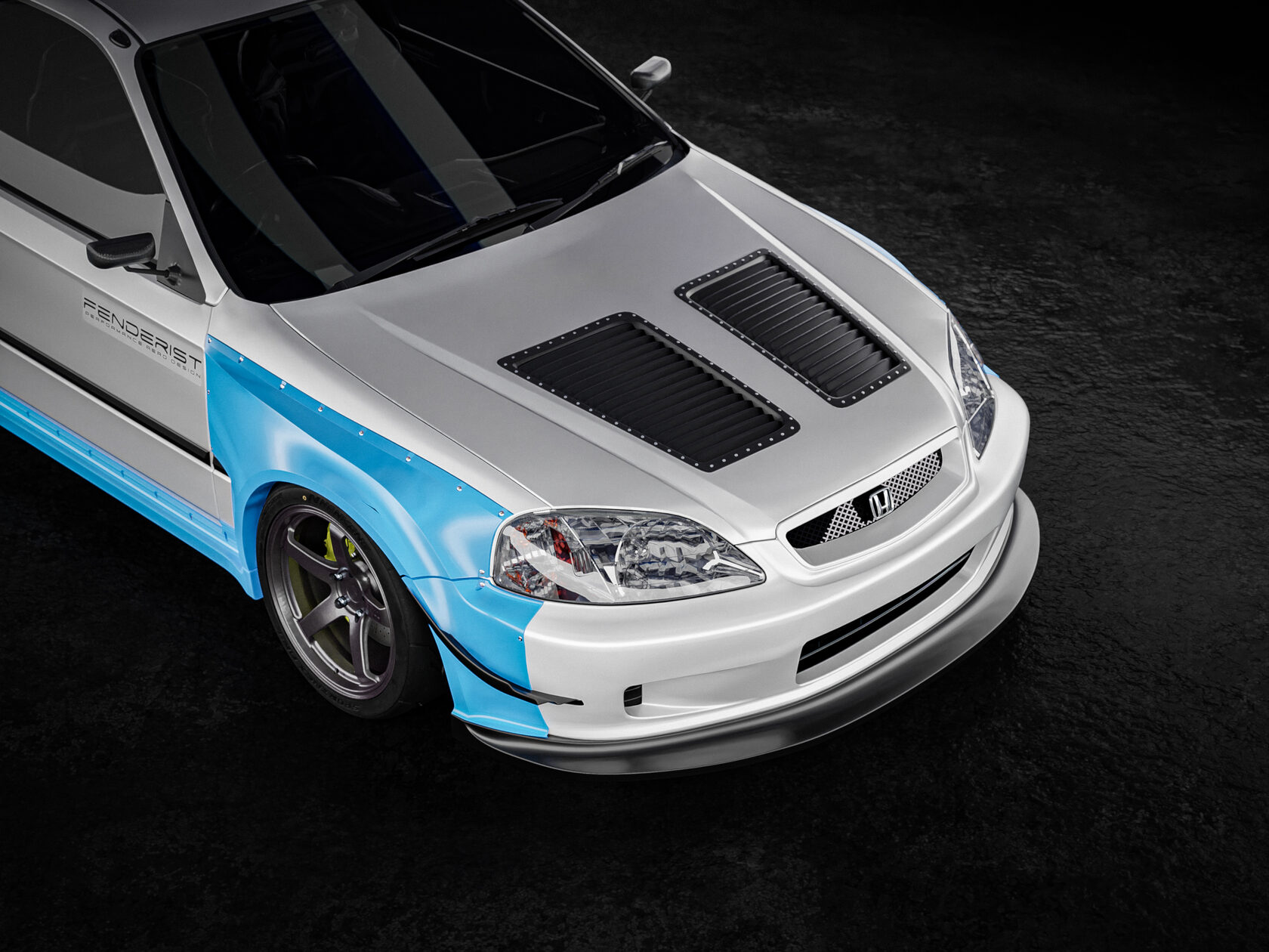 Full FENDERIST SPEC S set / WIDE BODY KIT Honda Civic 98-00