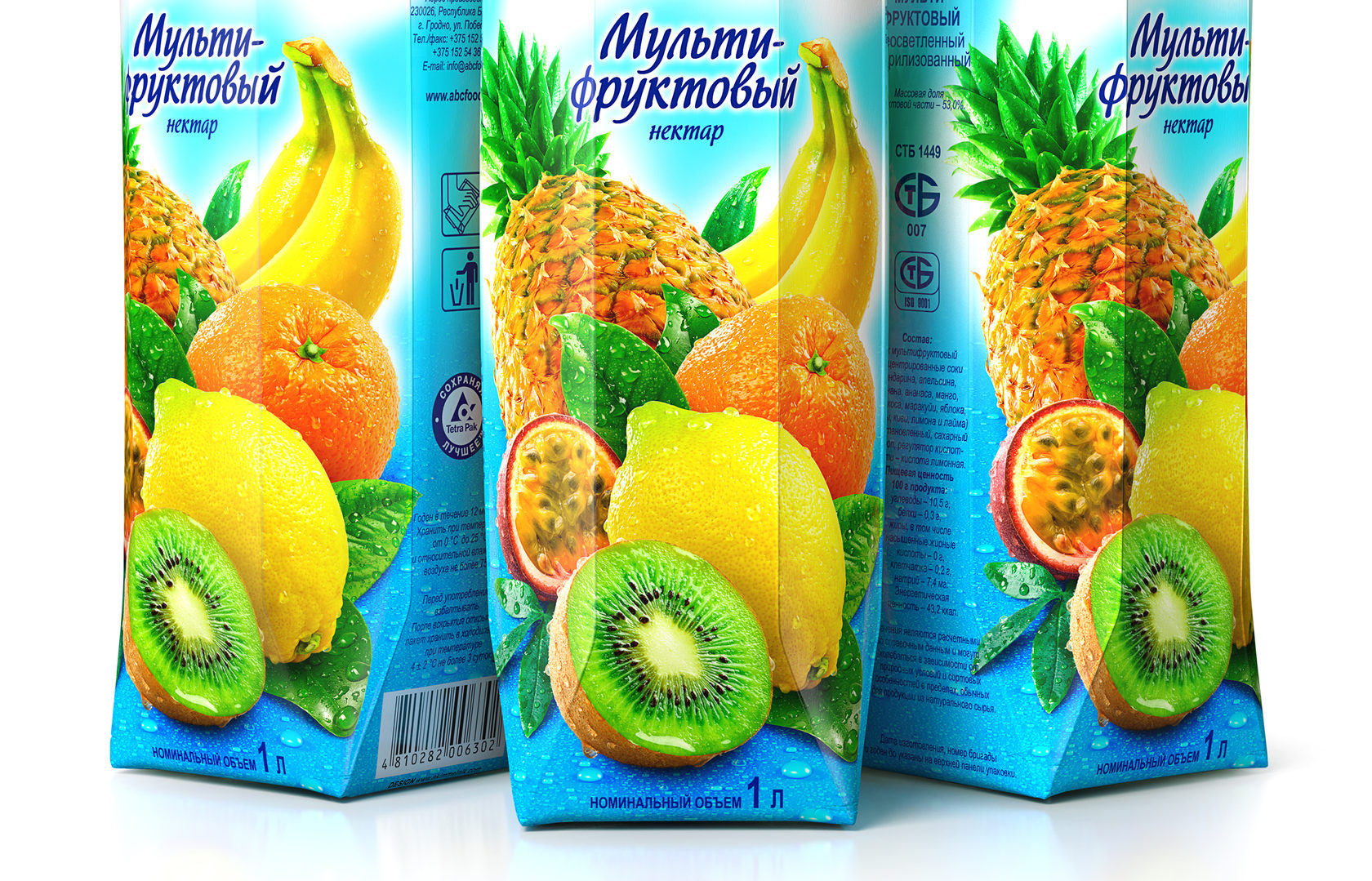 Design of Tetra Pack packages of nectars FLORIDA