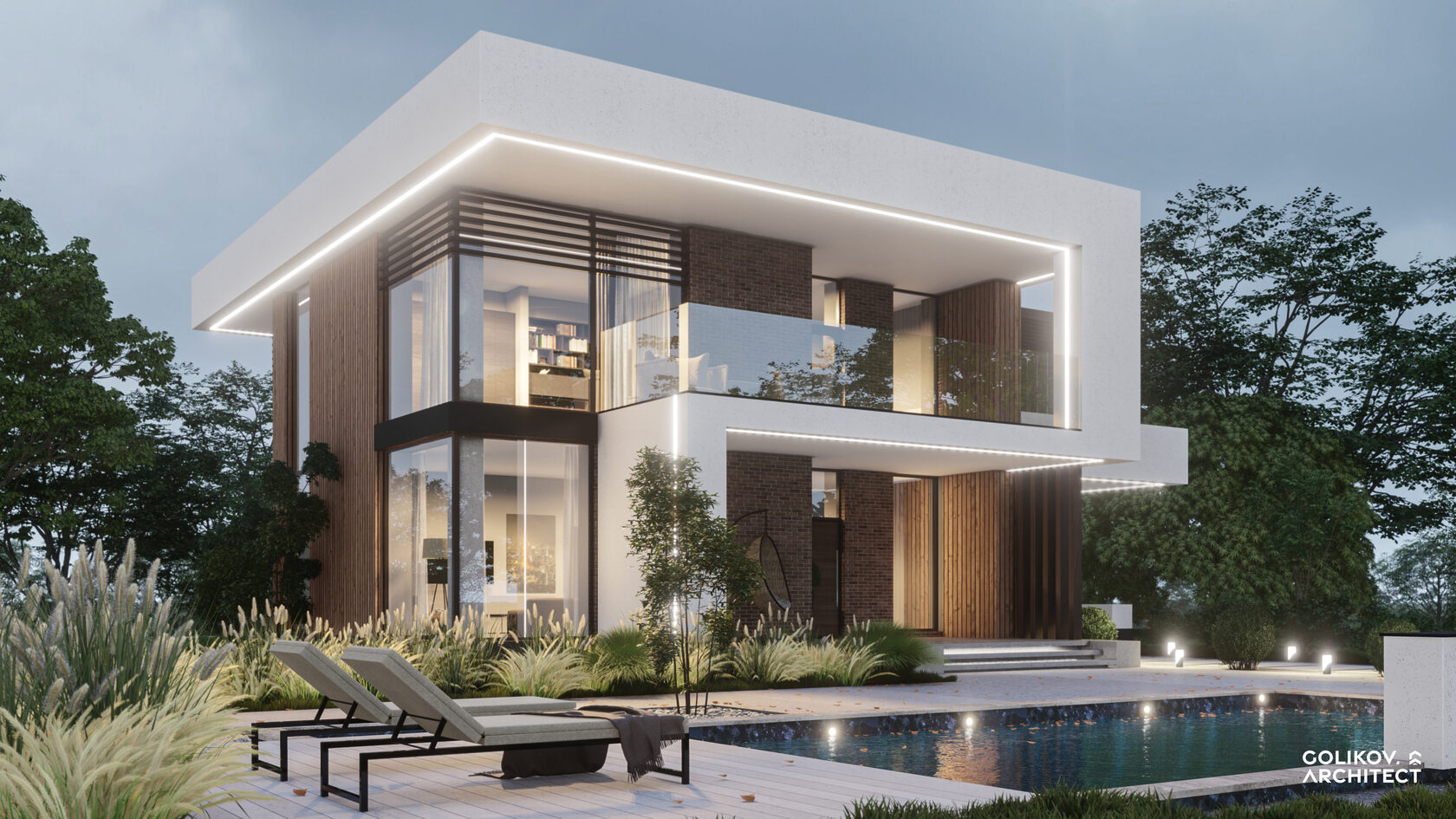 01 Проект White Modern House