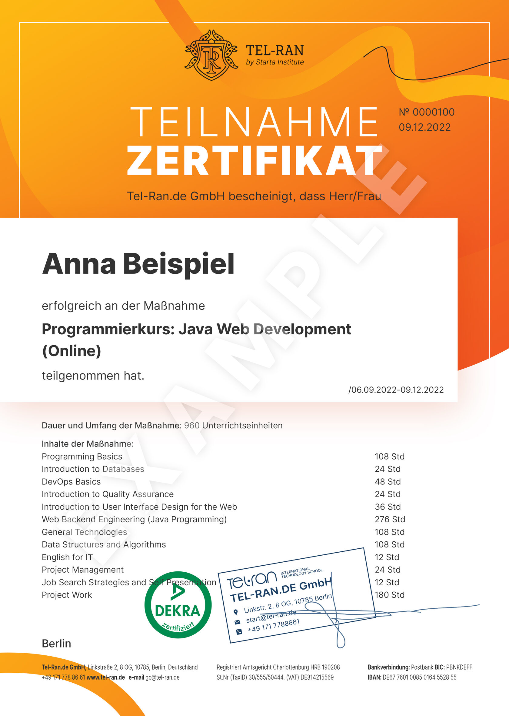 Tel-Ran: IT school in Germany