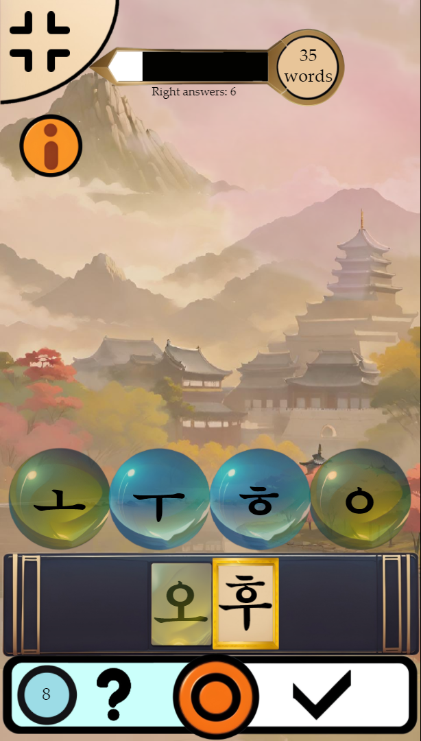 Game to learn Korean language