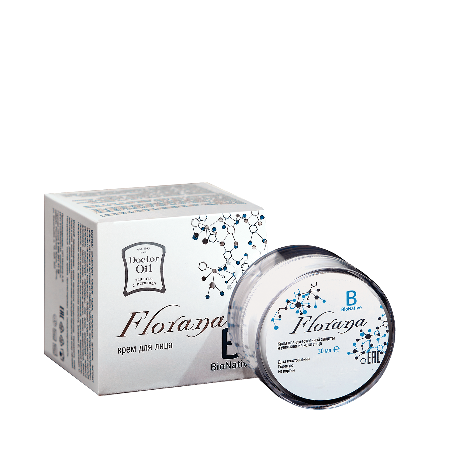 Крем для лица нативный Florana, BioNative, 30 мл