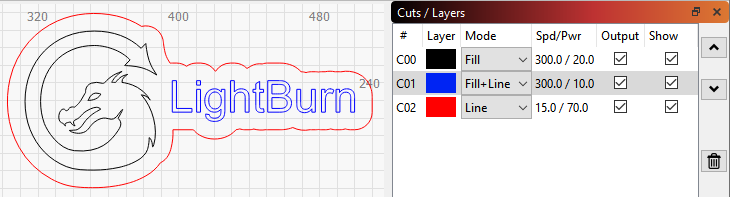 Базовое управление лазерным станком в LightBurn — Gistroy