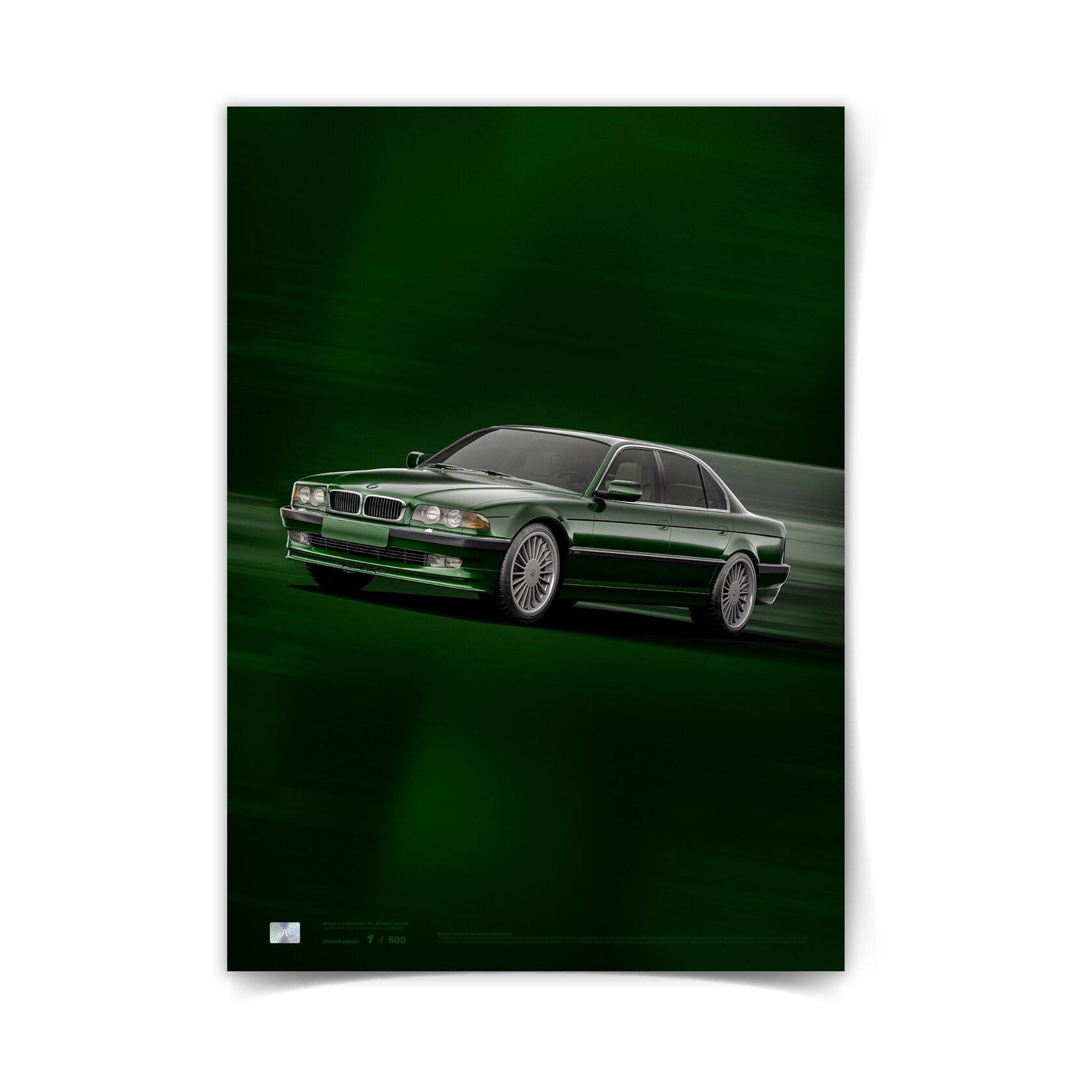 Купить постер BMW Alpina B12 6.0 E38 Green – Aclassica