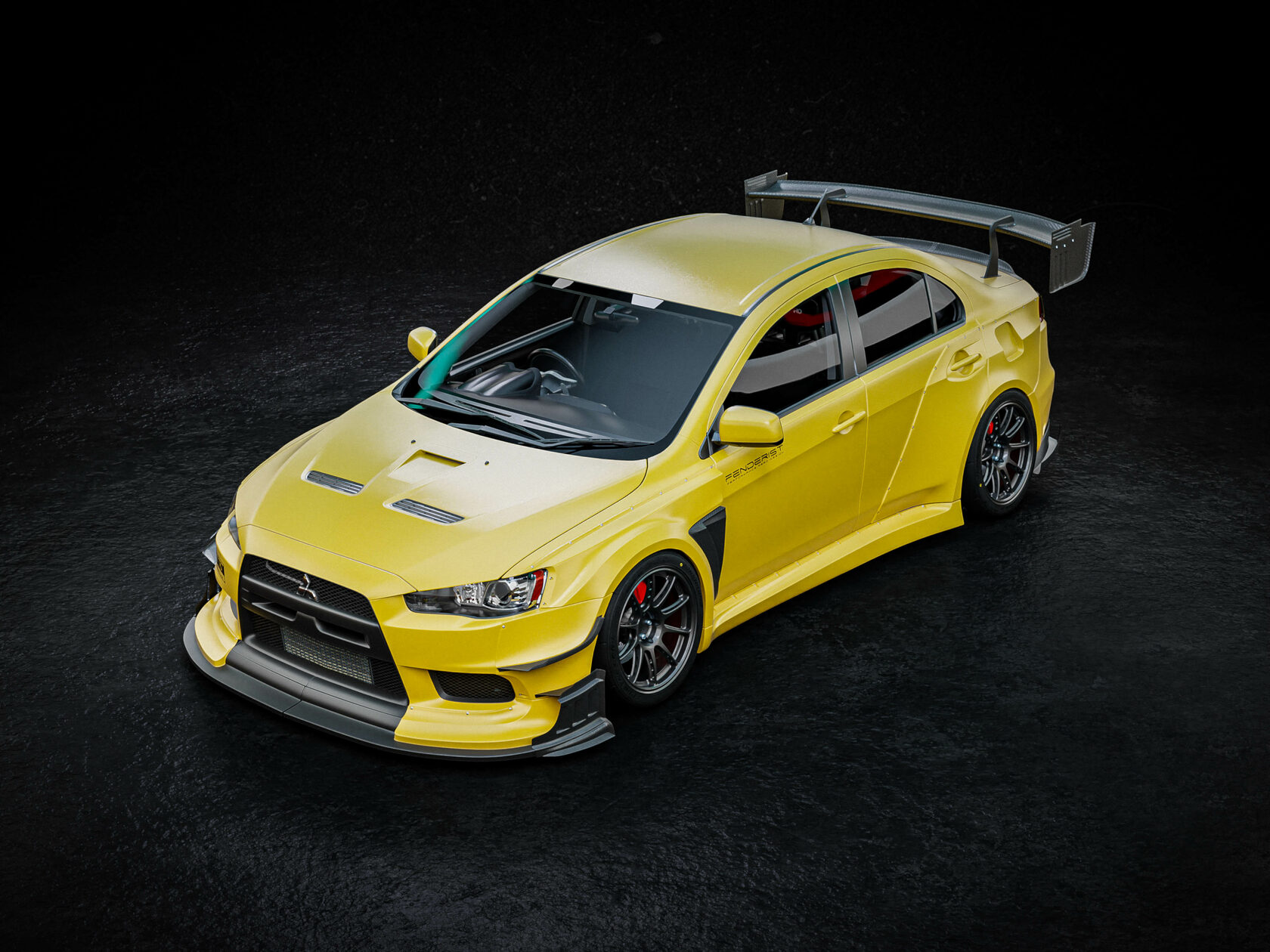 FENDERIST SPEC R Full Set / WIDE BODY KIT MITSUBISHI LANCER EVO X 2008-2015