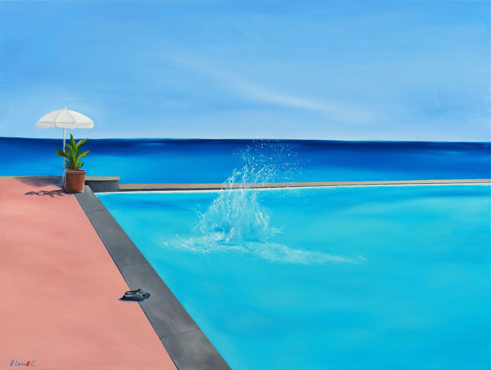 Artworks Inspired by Swimming Pools|Buy Original Art Online