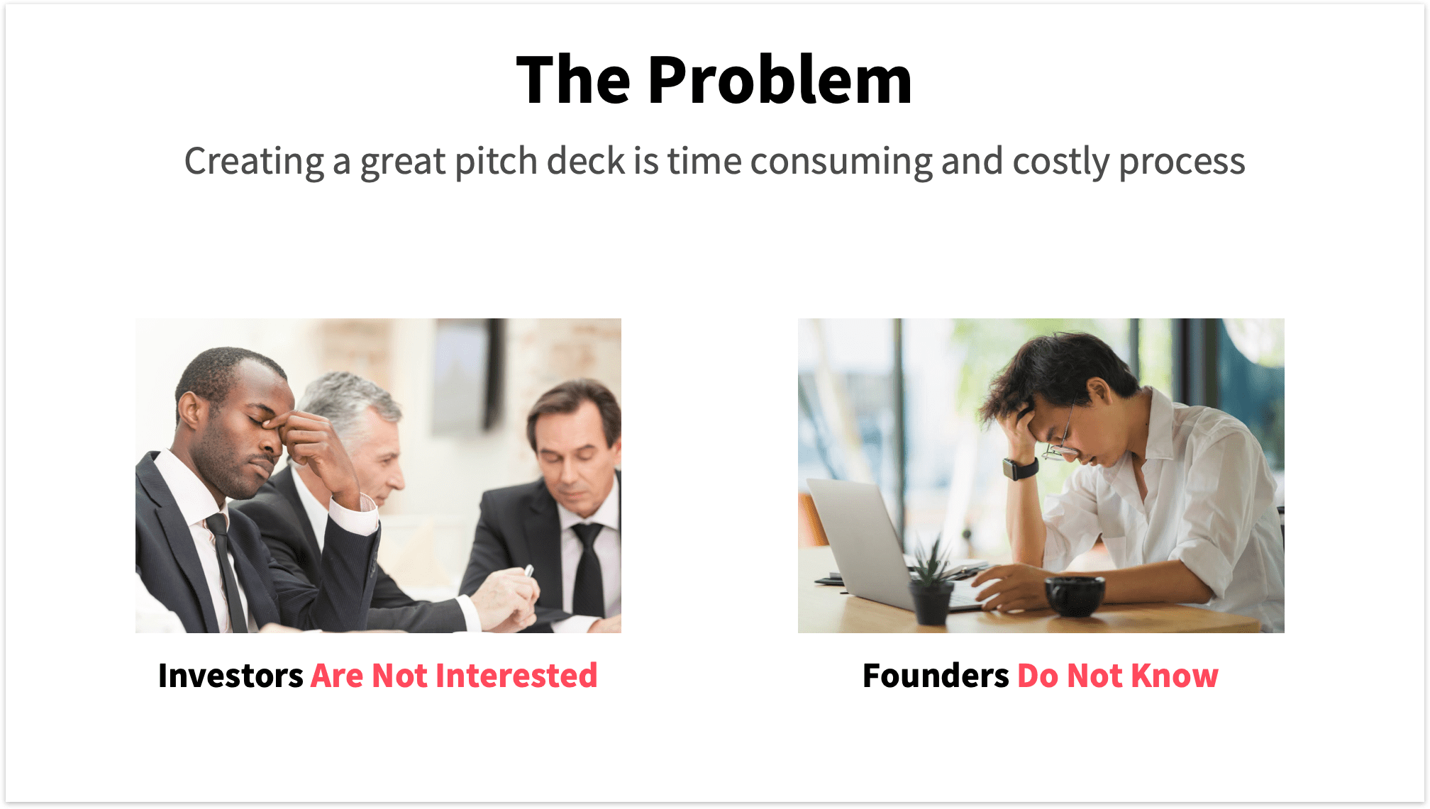 Pitch Deck Problem Slide | How-to Instructions by BaseTemplates