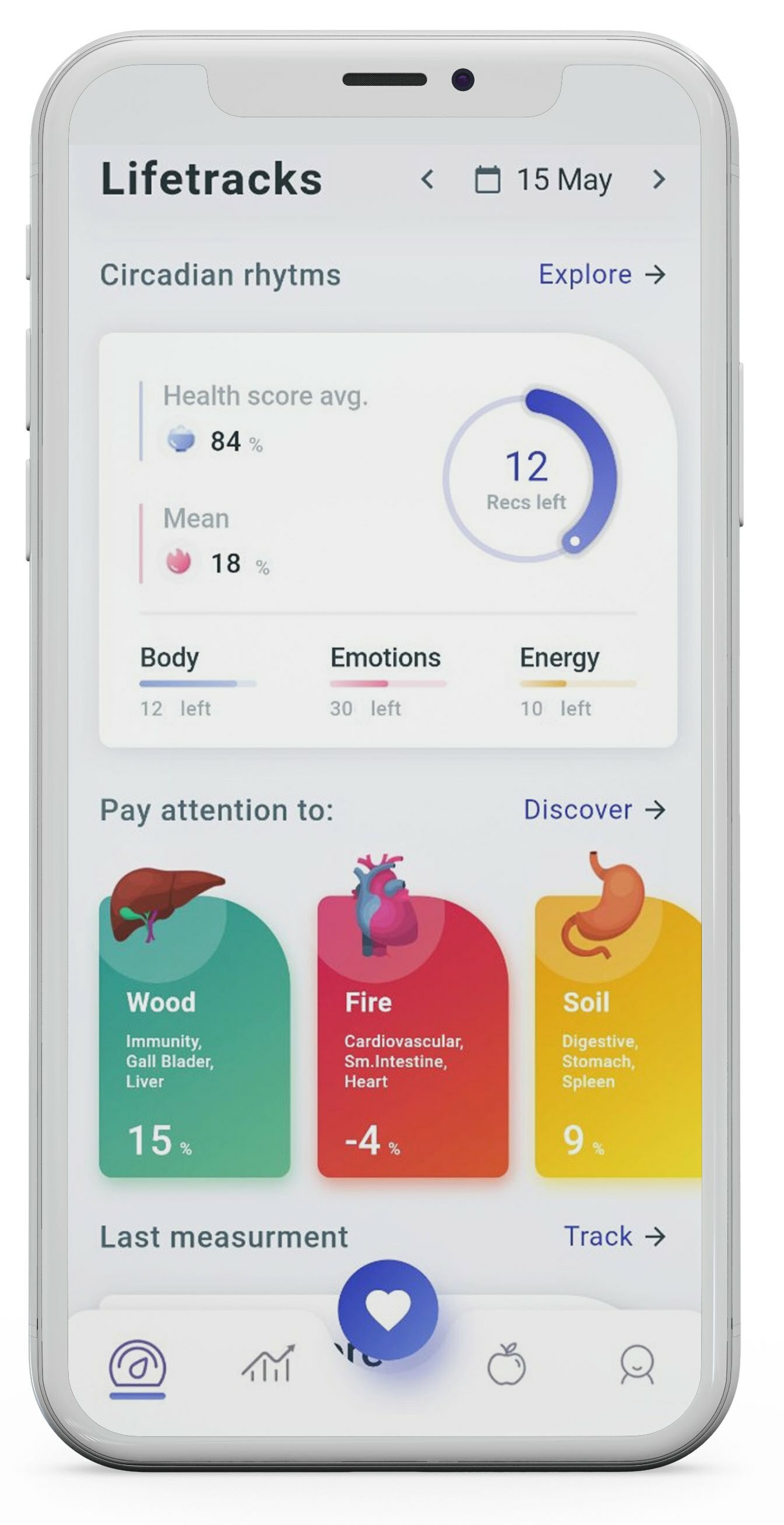 Qi LifeTracker - holistic wellness app
