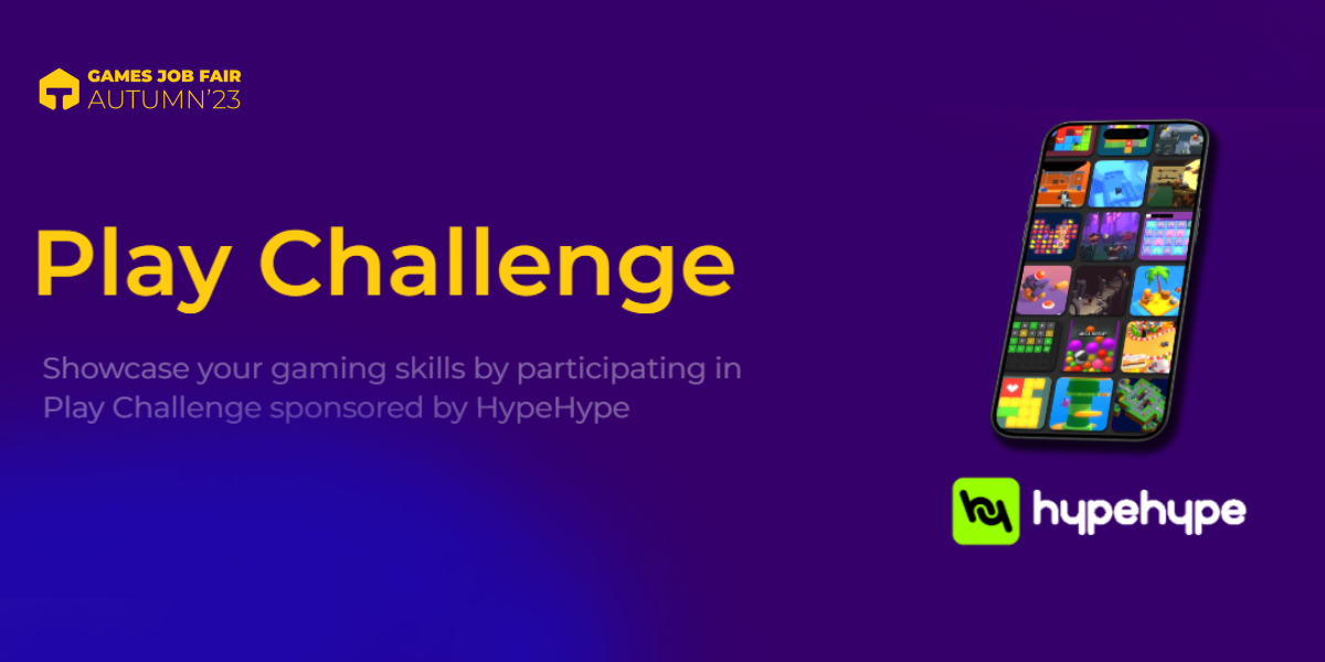 HypeHype Play Challenge at Games Job Fair Autumn 2023