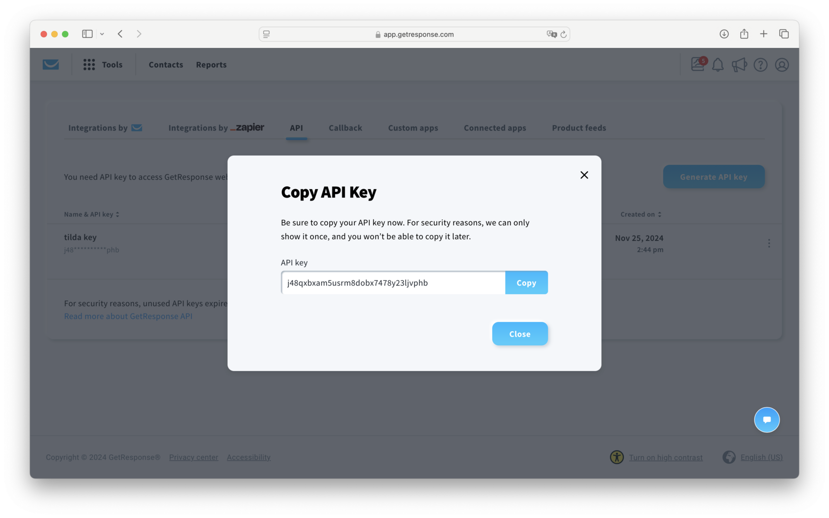 How To Add Contacts To GetResponse | Tilda Help Center