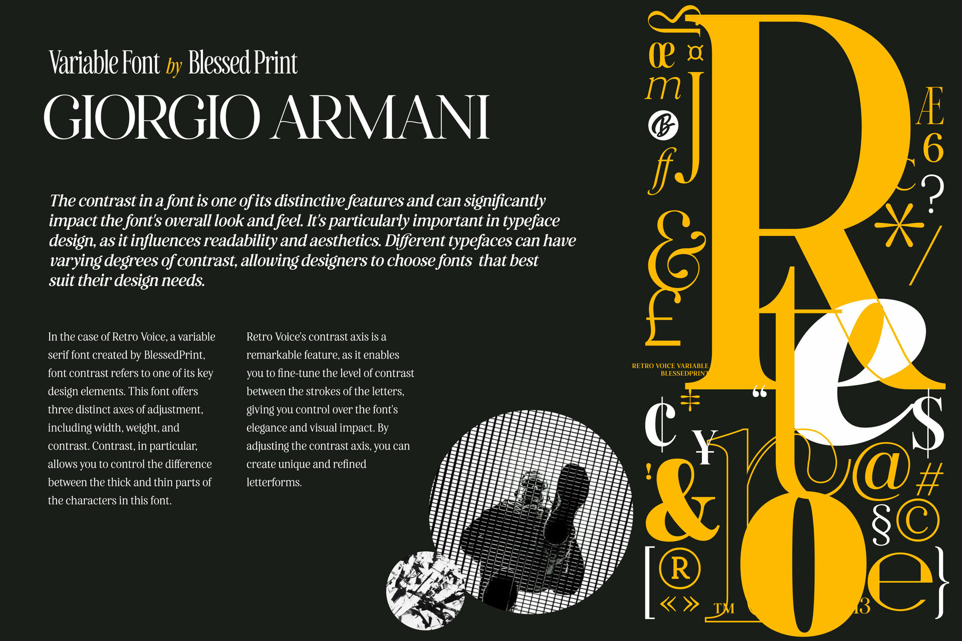 Retro Voice | Variable Serif Font by Blessed Print