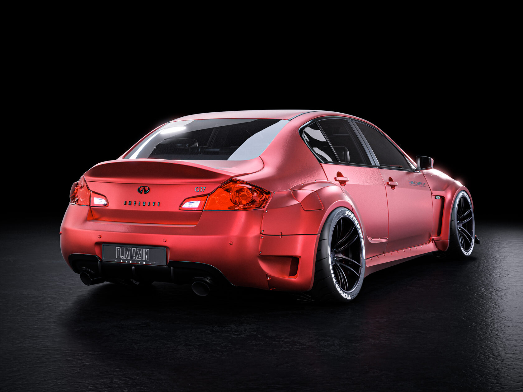 FENDERIST SPEC S Fender Flares Set / WIDE BODY KIT INFINITI G37 ...