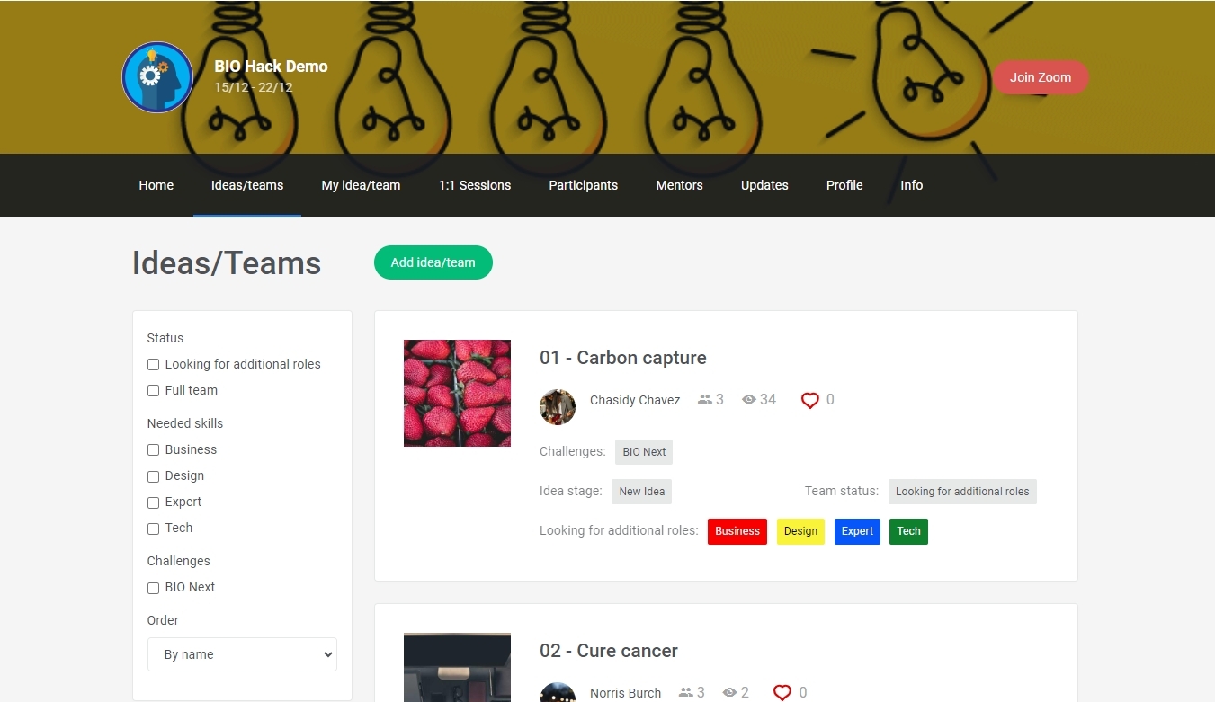 HackTribe - hackathon platform