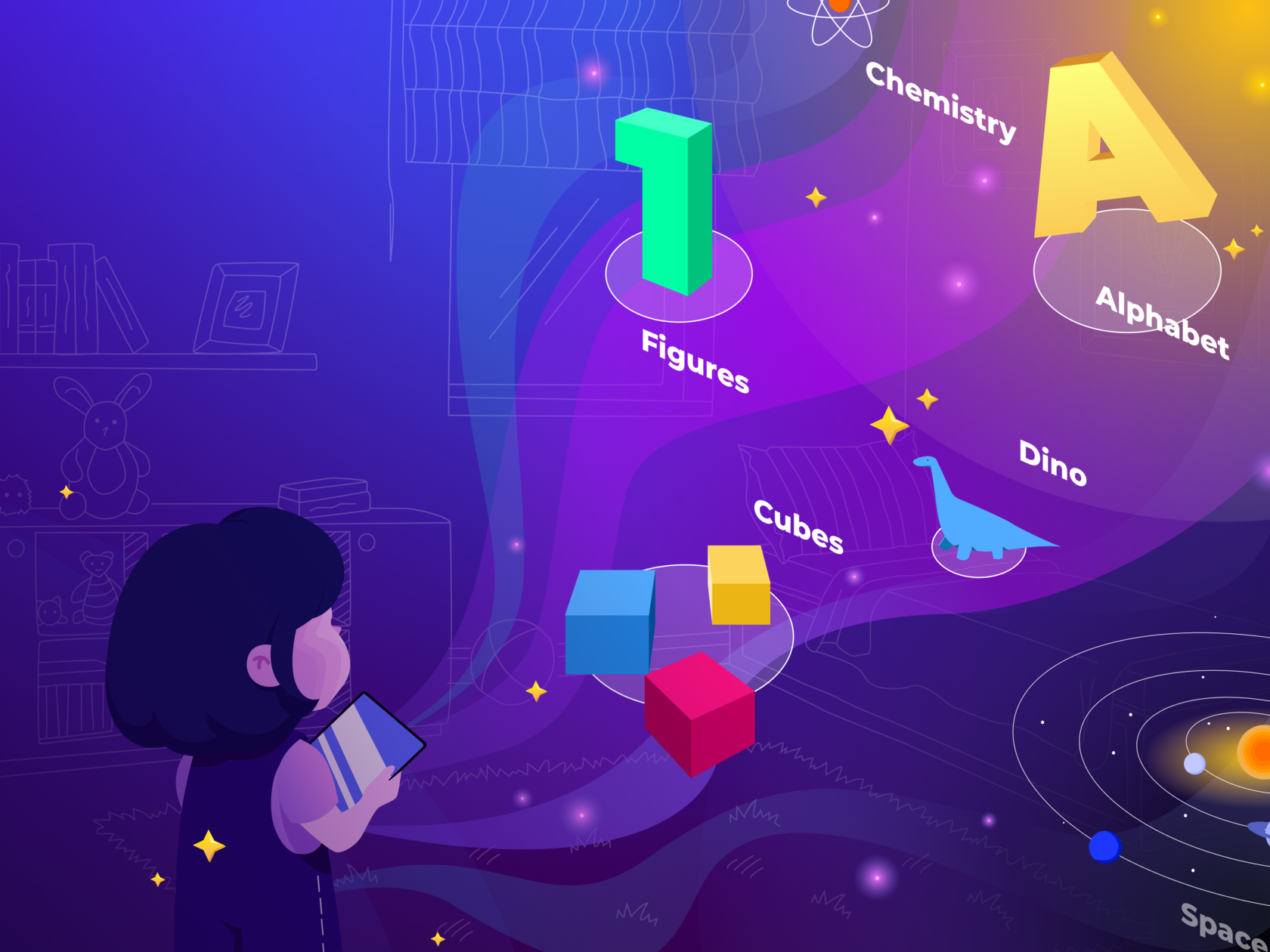 Magic Kids Safe learning 3D world for kids 4-8 y.o.