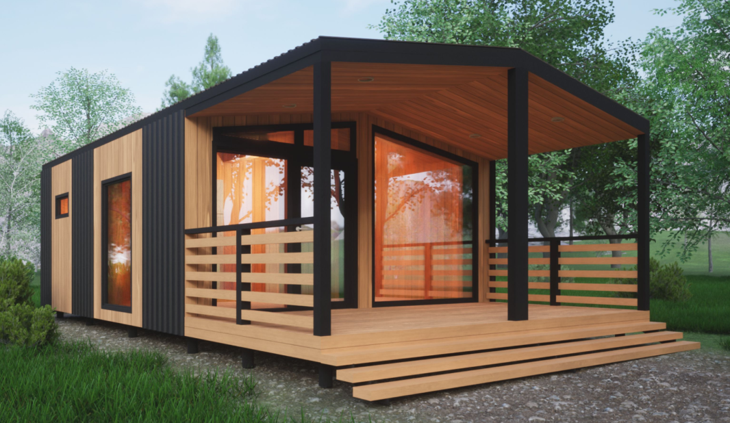 Готовая баня барнхаус с террасой под ключ | Woodnext