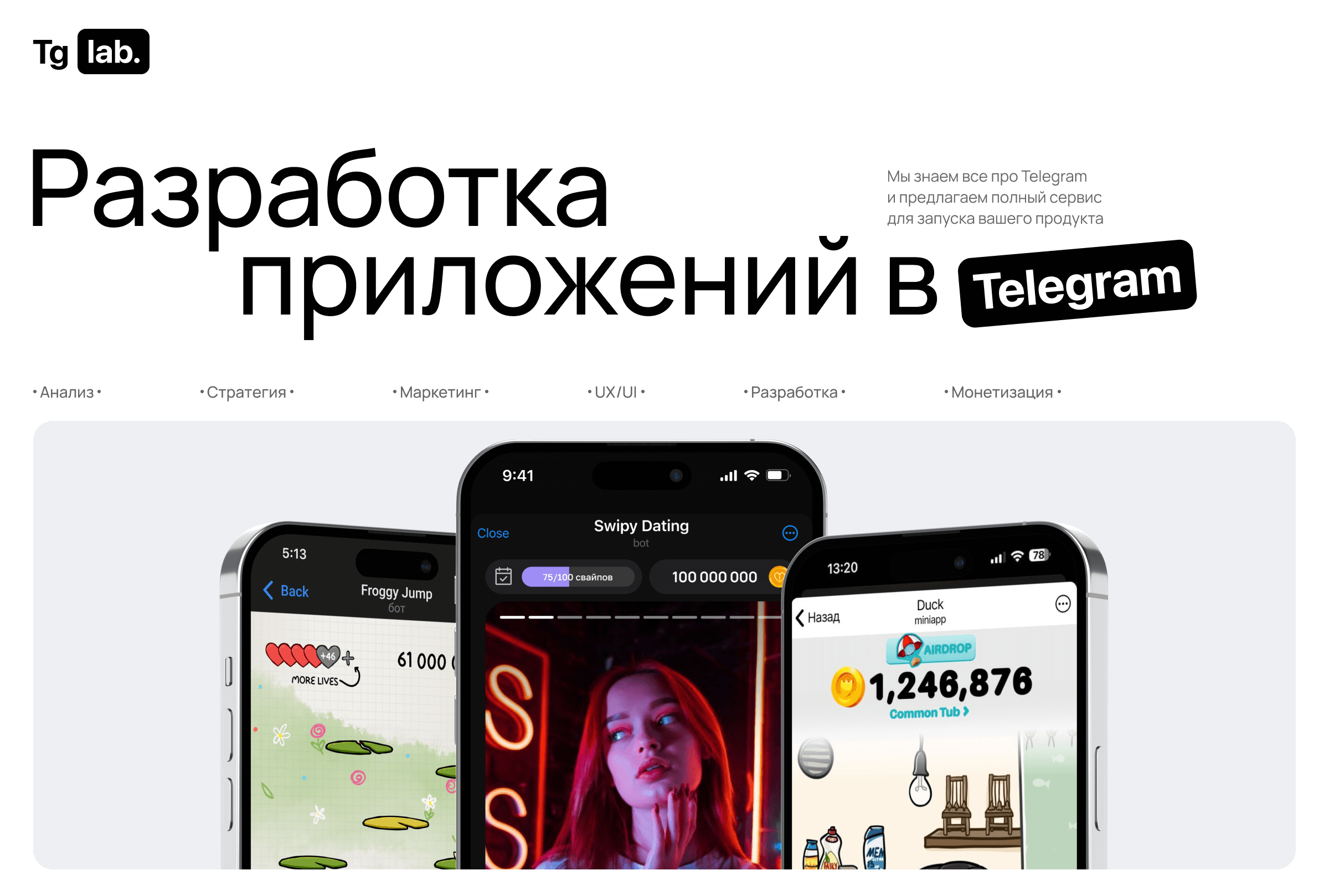 Разработка Telegram Mini App — создание приложений в Телеграм вместе с Tg Lab