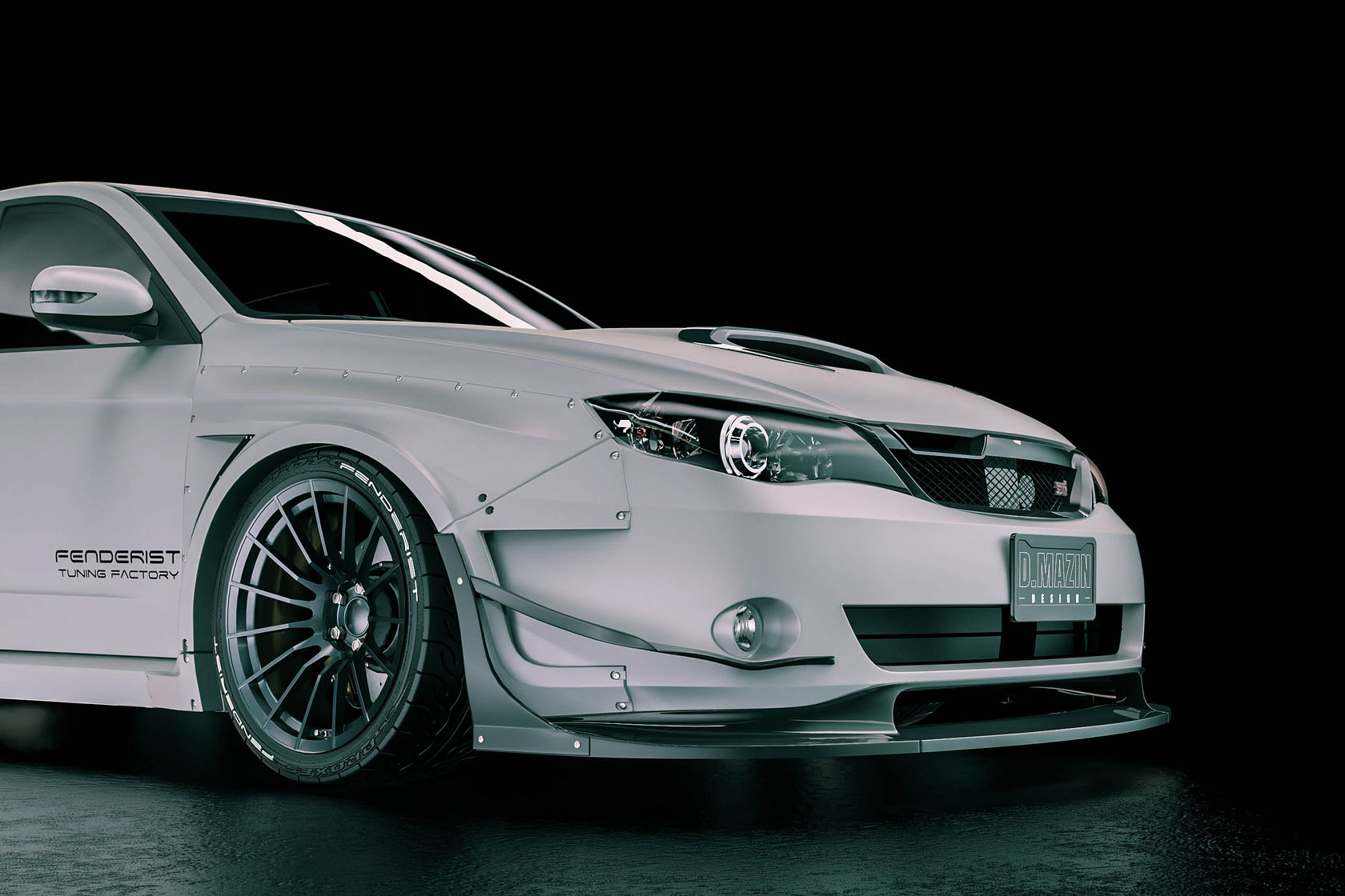 FENDERIST SPEC S Fender Flares Set / WIDE BODY KIT SUBARU IMPREZA GH 07-12