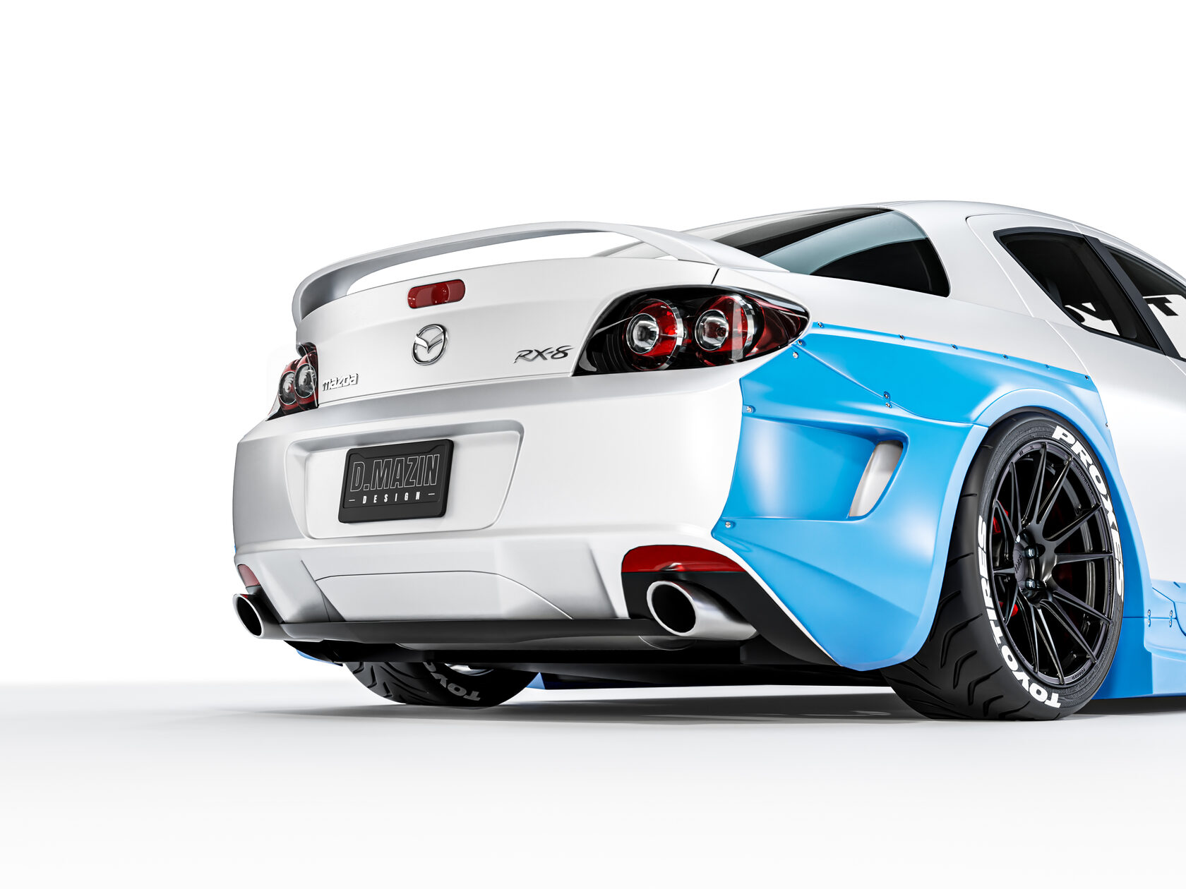 FENDERIST SPEC S 50mm fender flares kit / WIDE BODY KIT Mazda RX-8 2008 ...