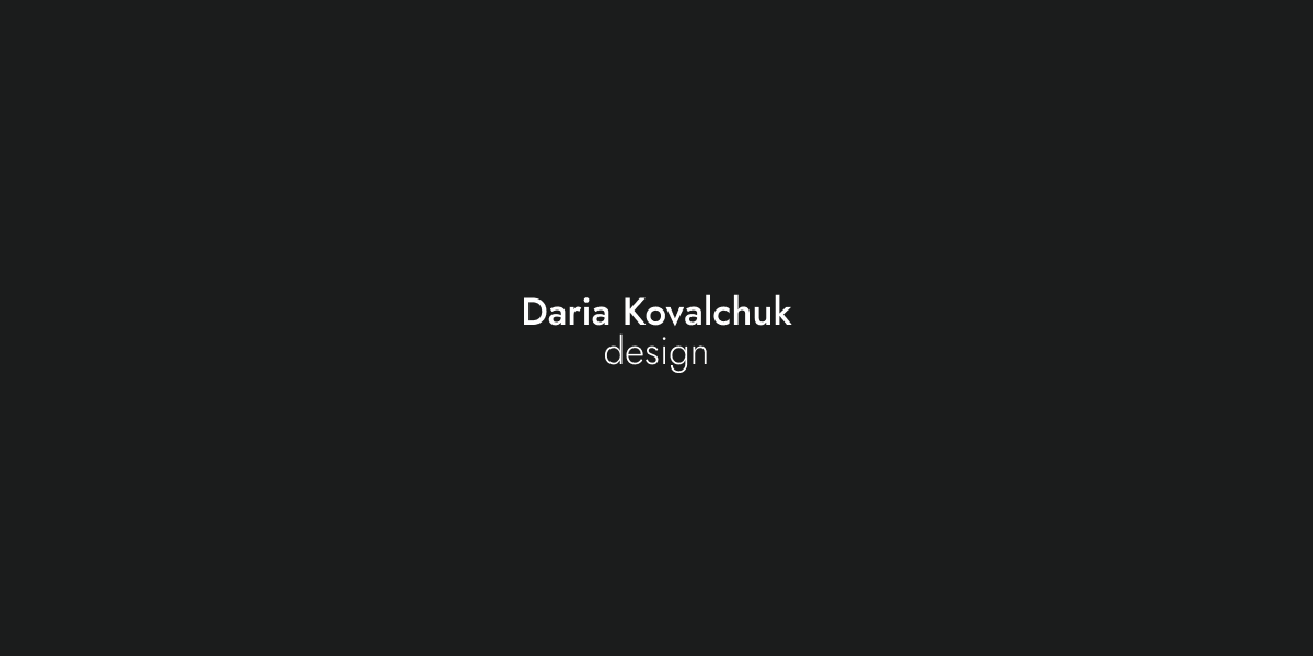 Daria Kovalchuk | Графический и веб-дизайнер | Дарья Ковальчук