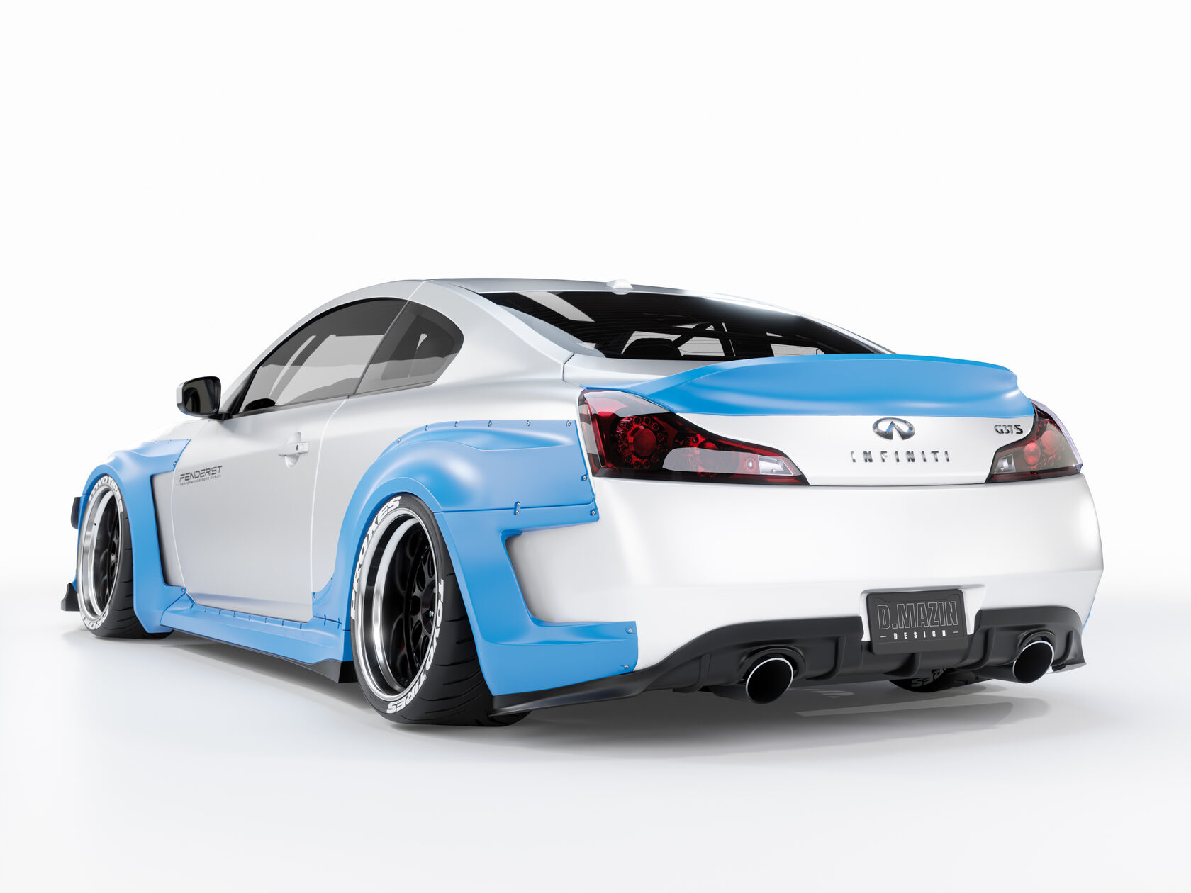 FENDERIST SPEC S Fender Flares Set / WIDE BODY KIT INFINITI G37 COUPE ...