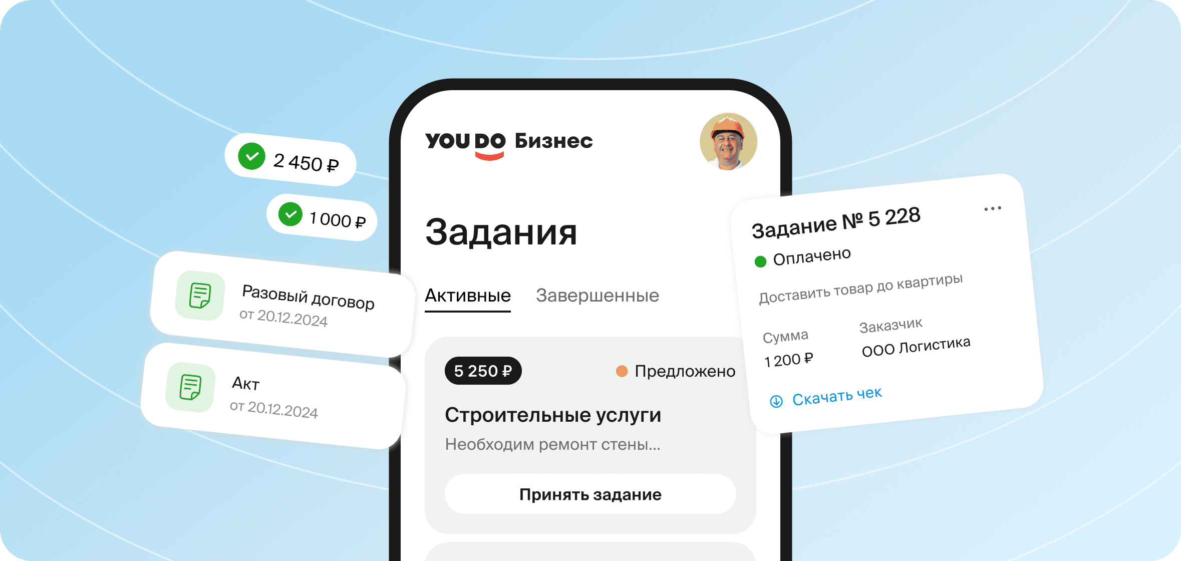 Заказы для самозанятых от компаний - YouDo Бизнес