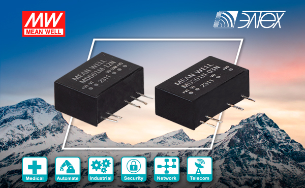 Серия MDS01/02-N и MDD01/02-N от MEAN WELL: 1 и 2 Вт изолированные нерегулируемые DC-DC ...