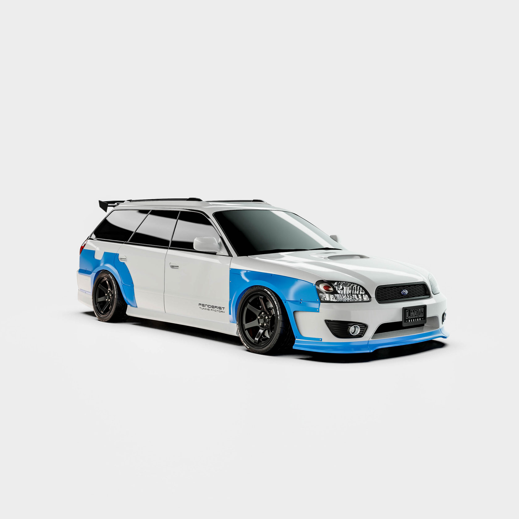 FENDERIST SPEC S Fender Flares Set / WIDE BODY KIT SUBARU Legacy Wagon ...