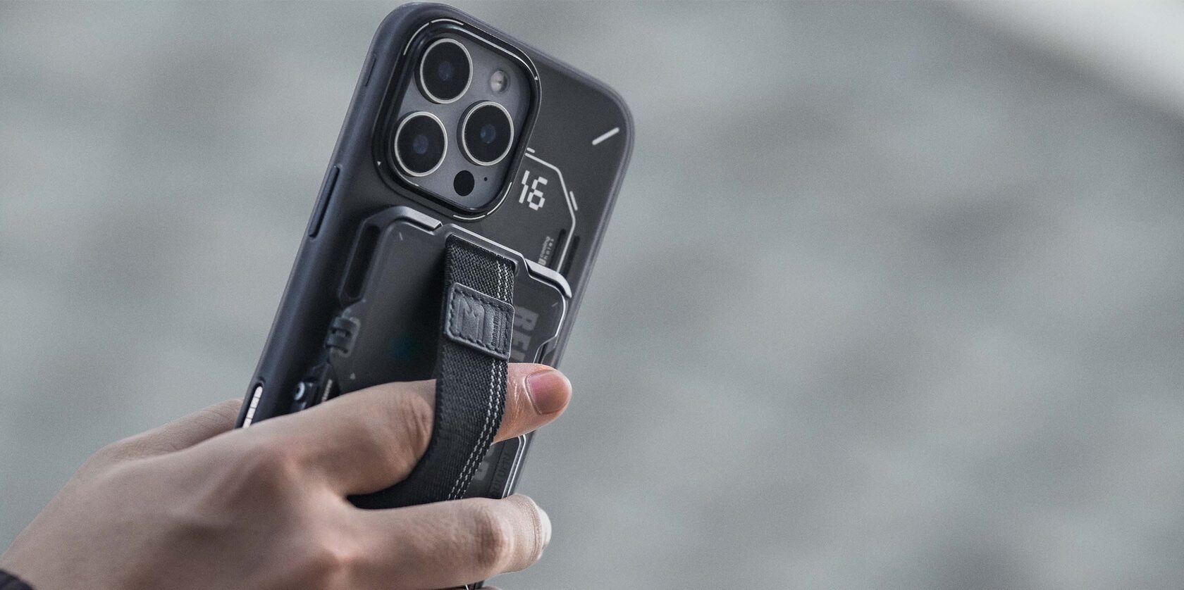 Картхолдер Aulumu G03 MagSafe, многофункциональный магнитный кошелек, полупрозрачный серый