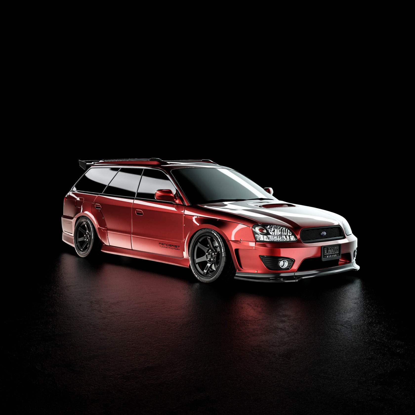 FENDERIST SPEC S Fender Flares Set / WIDE BODY KIT SUBARU Legacy Wagon ...