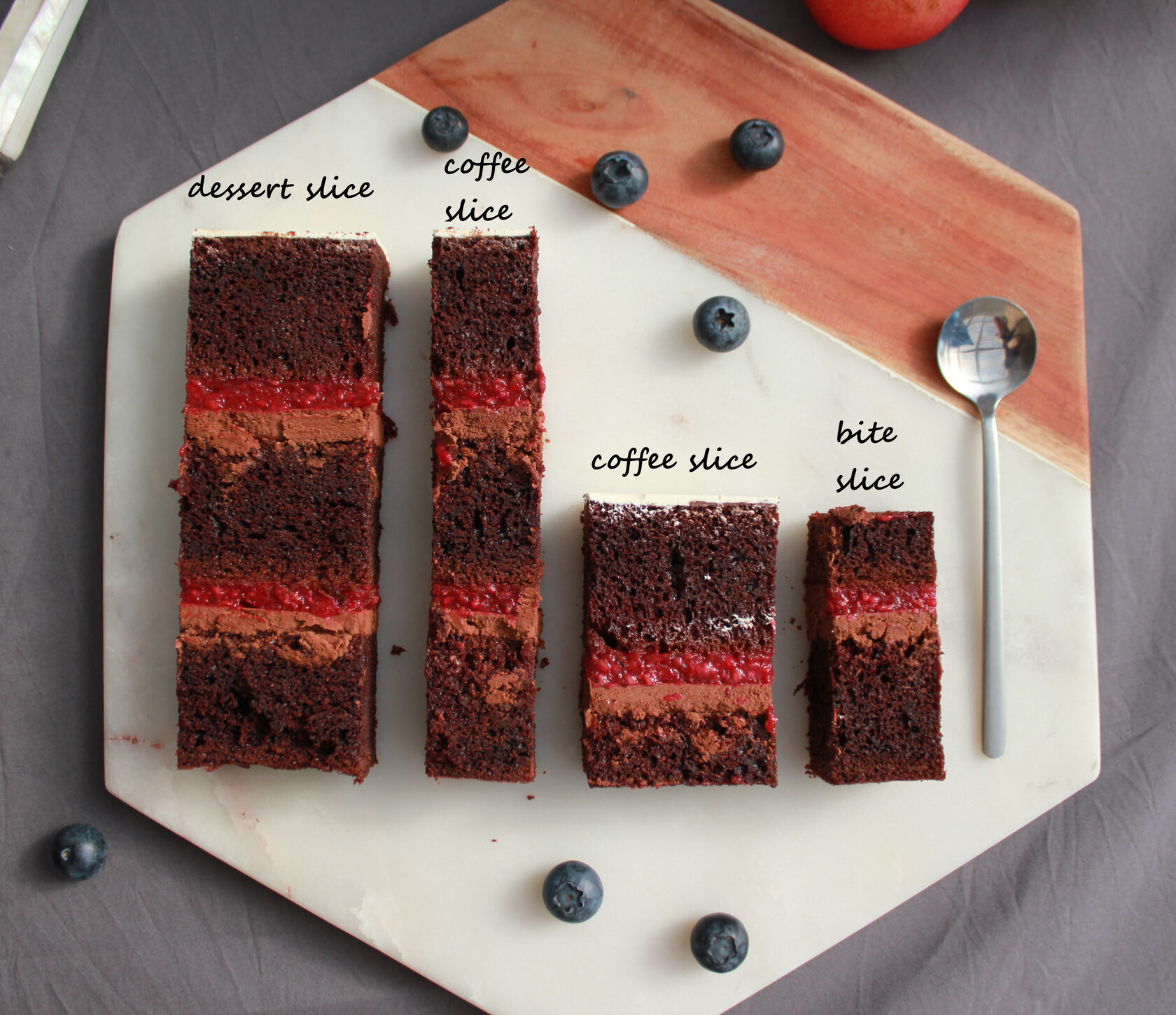 Coffee slice or dessert slice