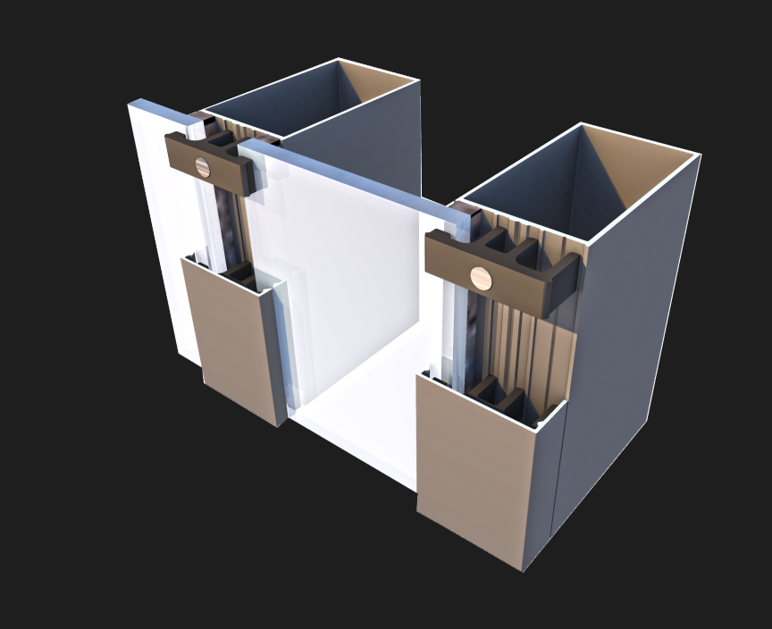 Aluminum glass partition - IDC