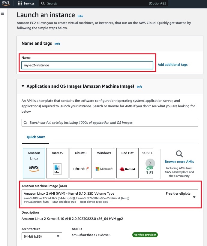 How to create EC2 instance