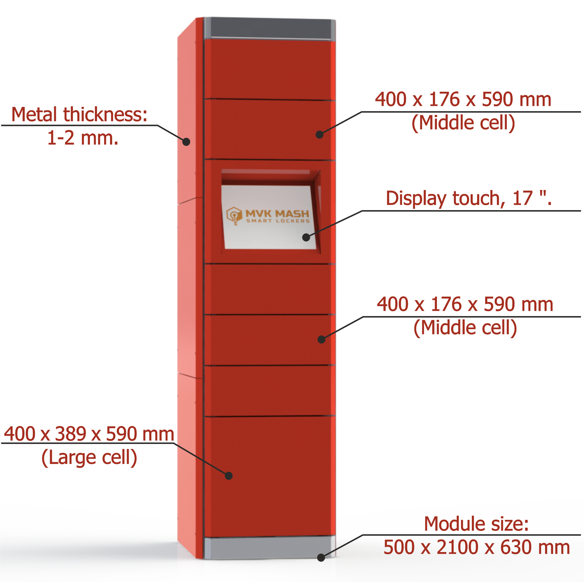 Order Smart parcel lockers - pickup stations - smart parcel box ⏩ MVK MASH