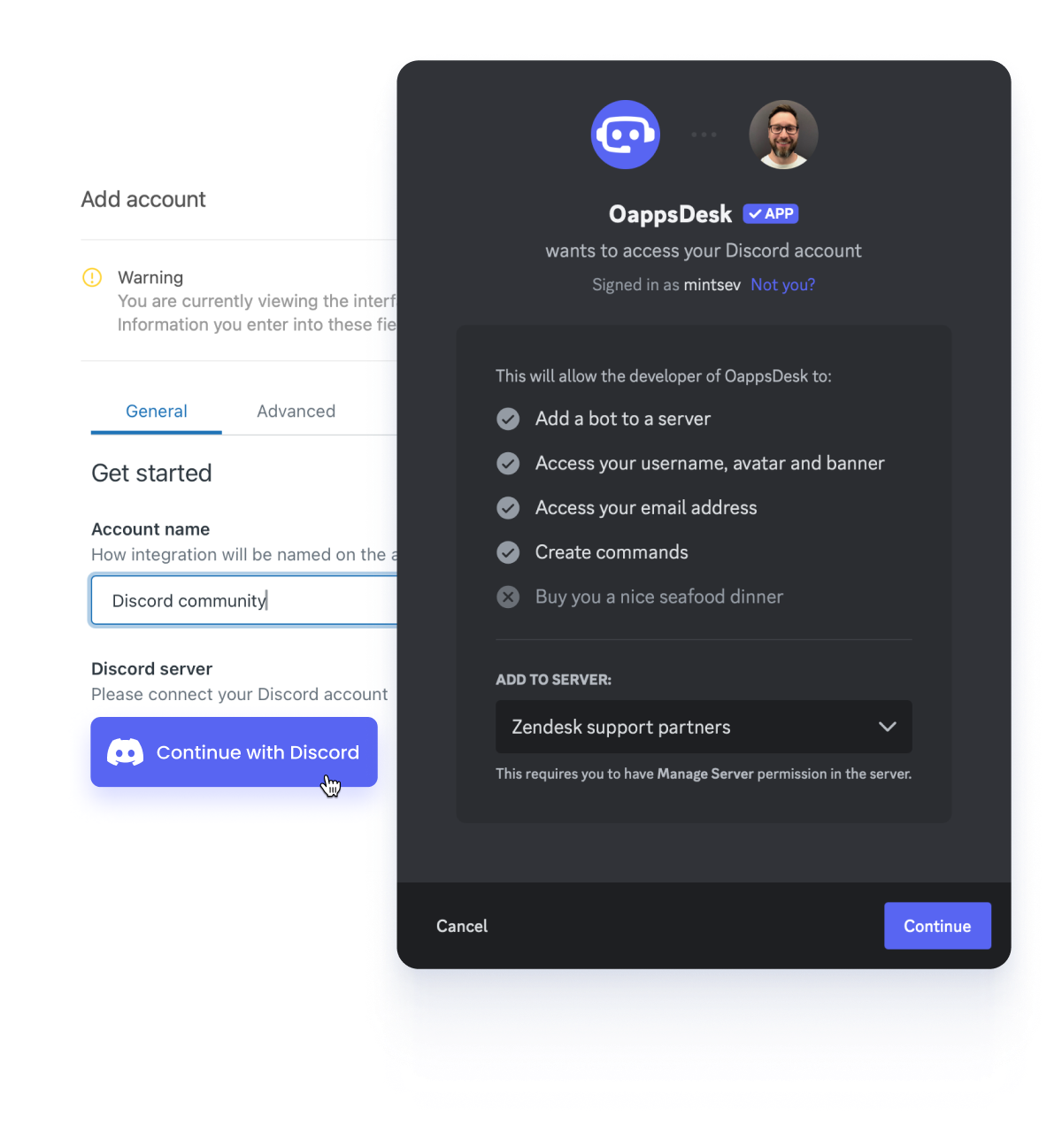 Discord Connect for Zendesk | oapps