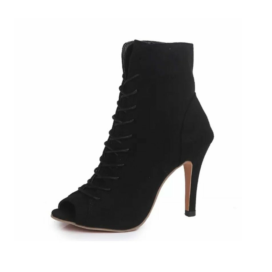 Ботильоны - хилсы для танцев High Heels замшевые, каблук 9,5 см - ANDANCE