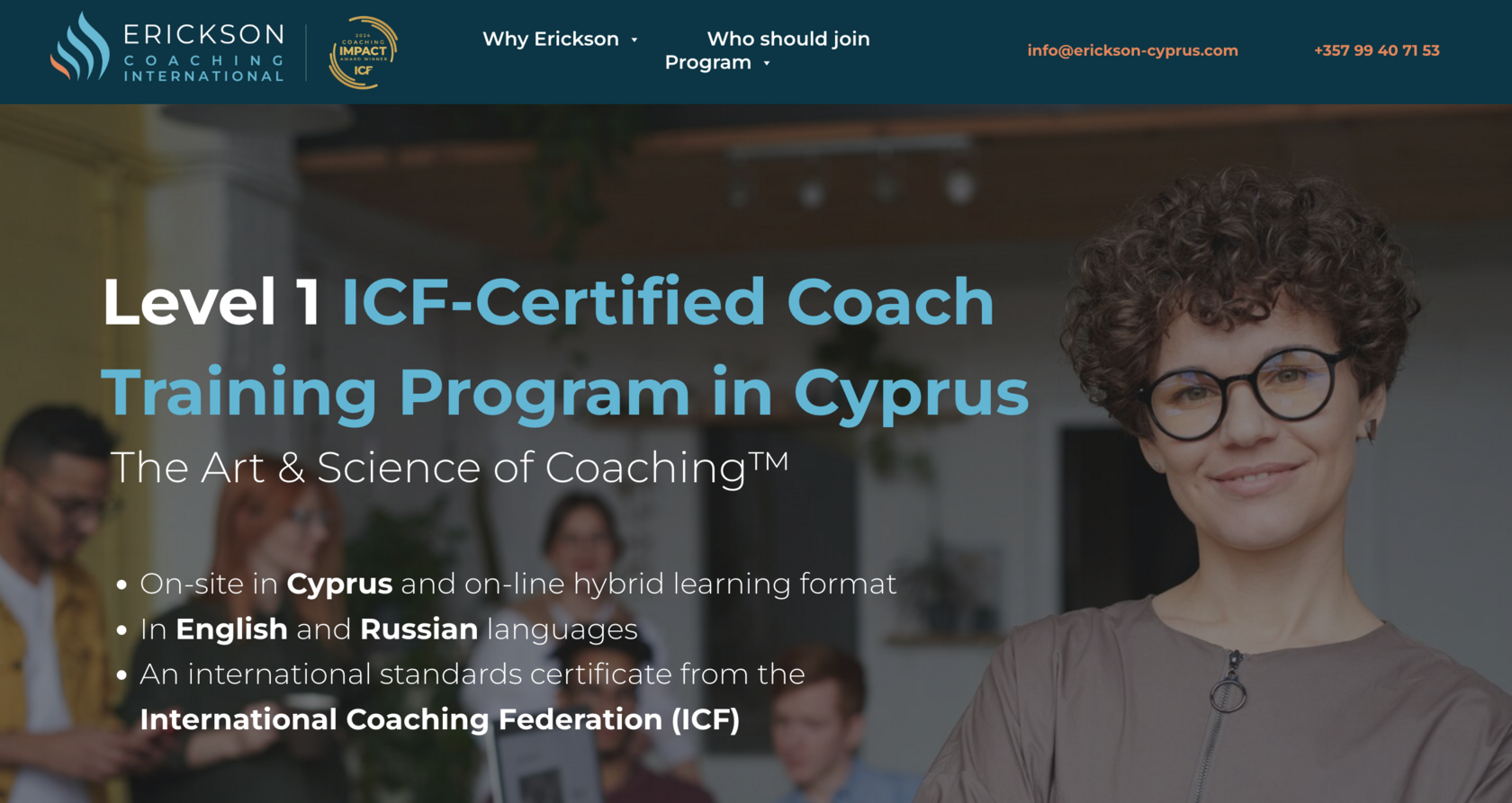Erickson’s ICF-Certified Coach Training Program in Cyprus