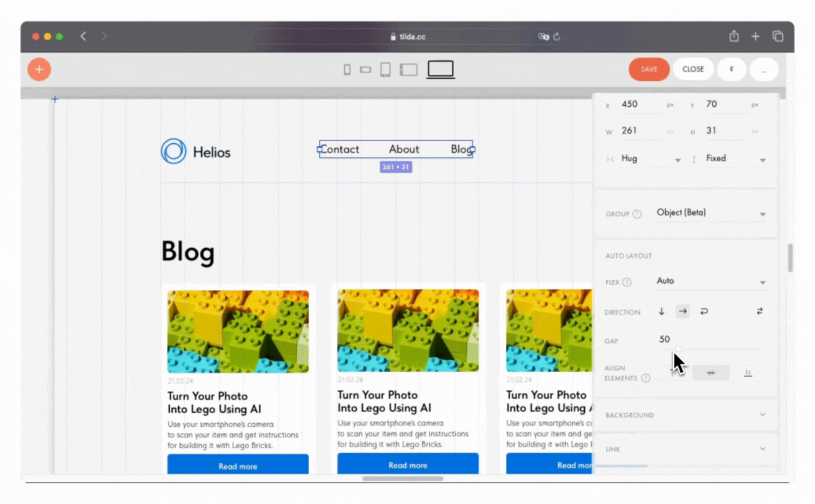 Auto Layout In Tilda's Zero Block │ Tilda Help Center