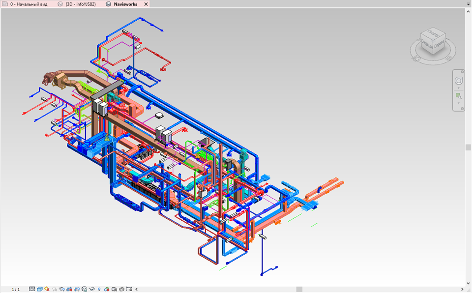 Создание 3D вида Navisworks и экспорт в NWC
